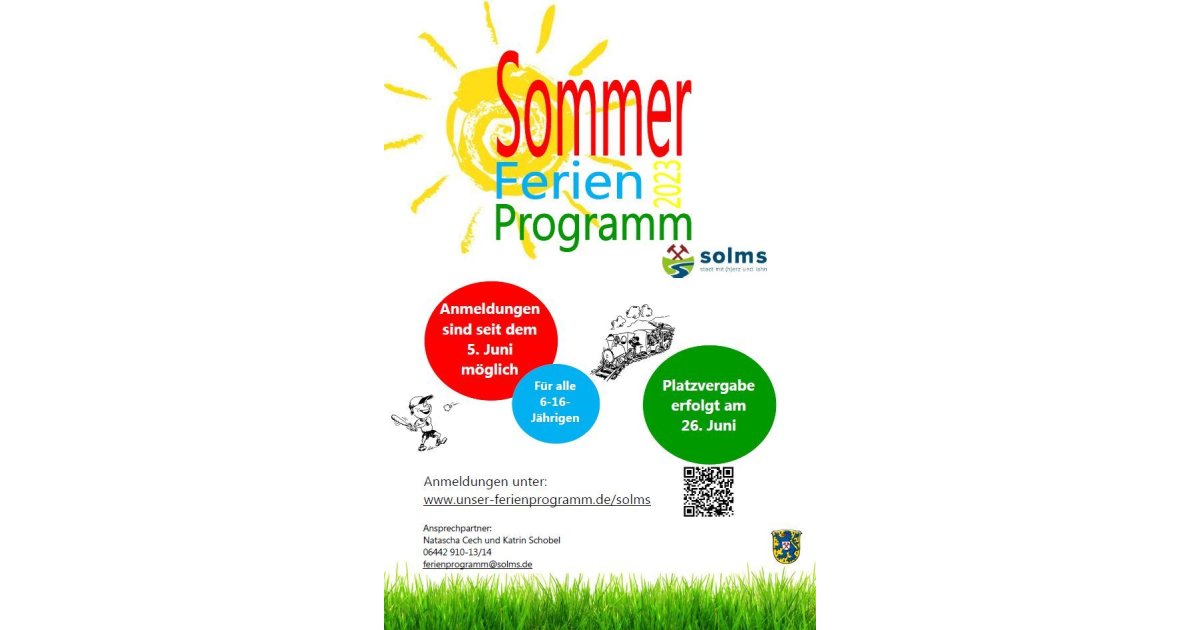 Sommer-Ferienprogramm 2023 | Stadt Solms